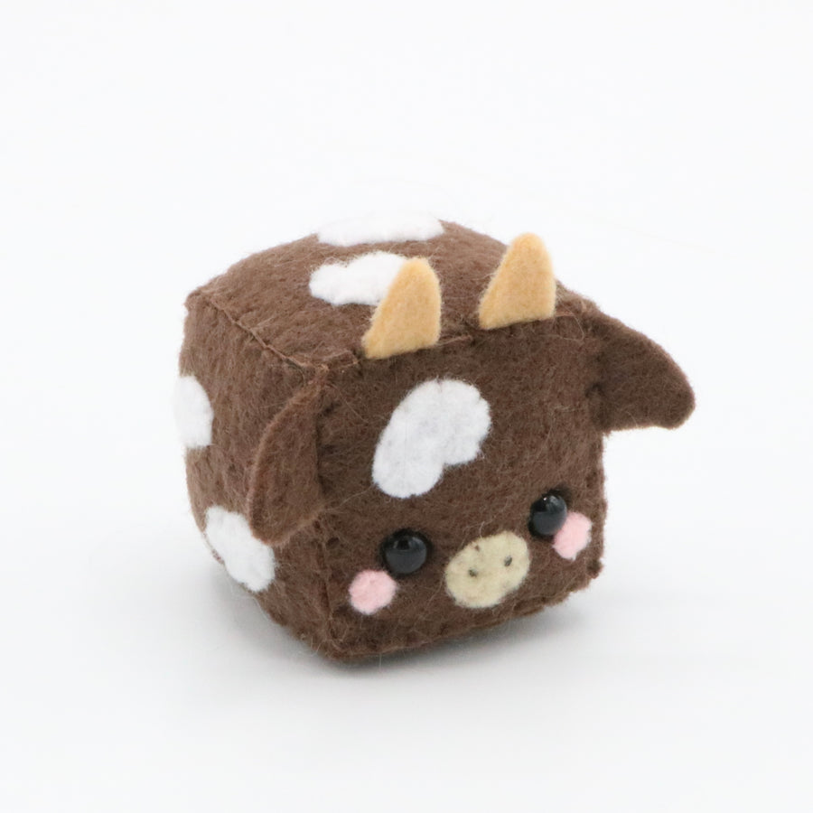 Felt Chocolate Cube Cow Plush – ARplush
