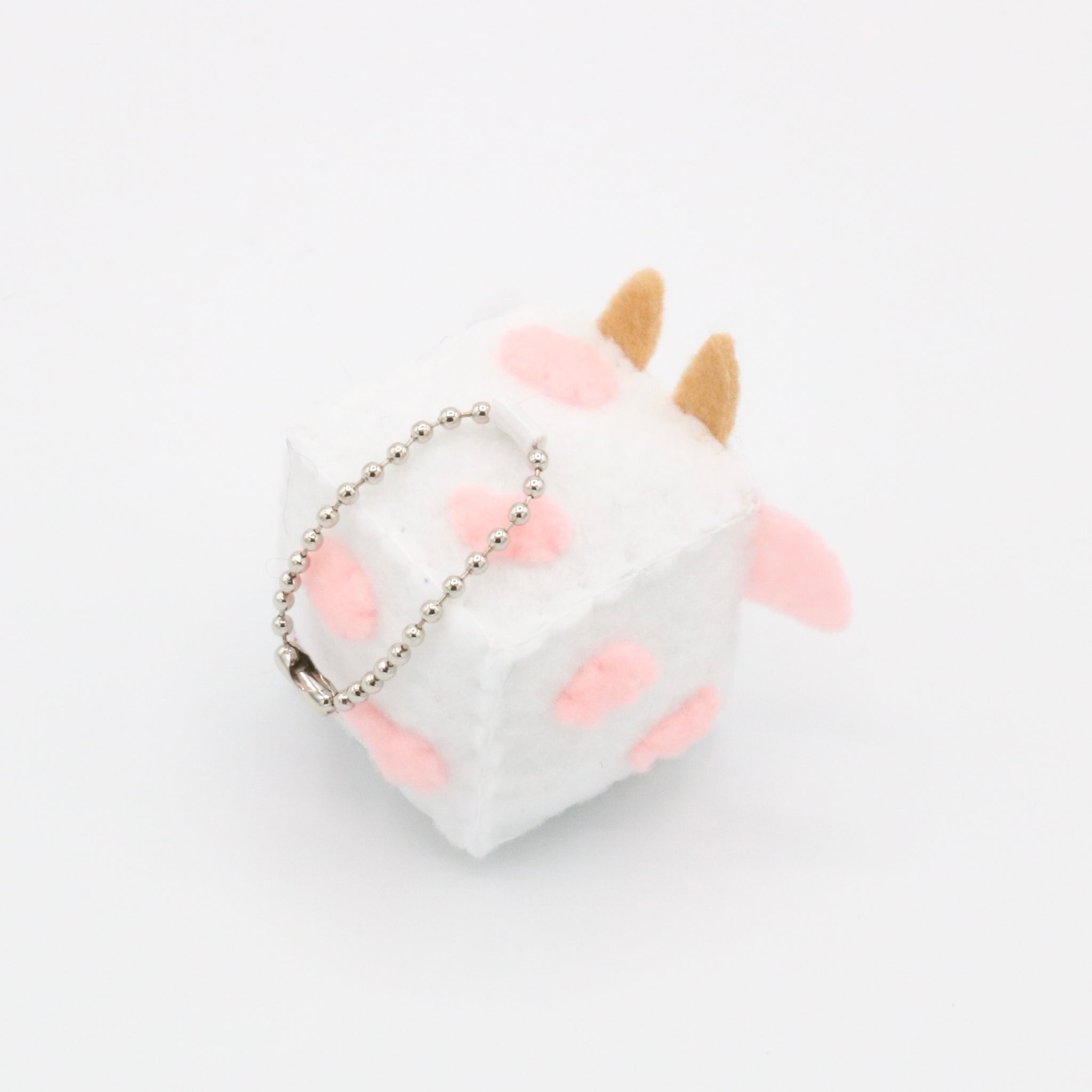 Felt Strawberry Cube Cow Plush Keychain – ARplush